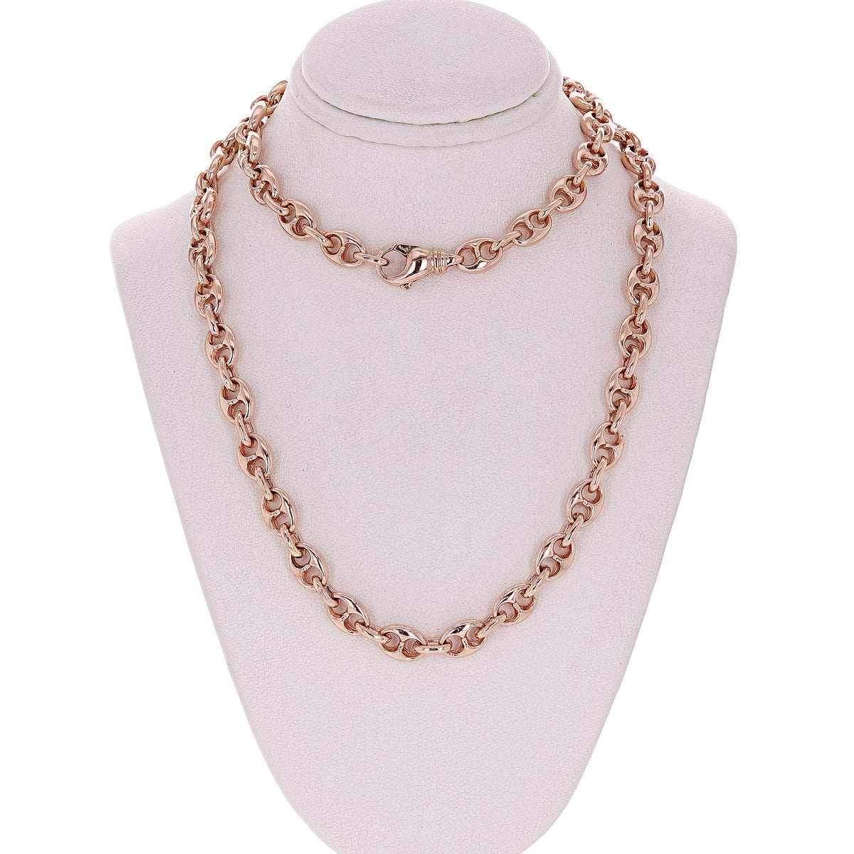 14k Rose Gold Solid Gucci Mariner Link Chain Necklace 22" 7.5mm - 72 g ...