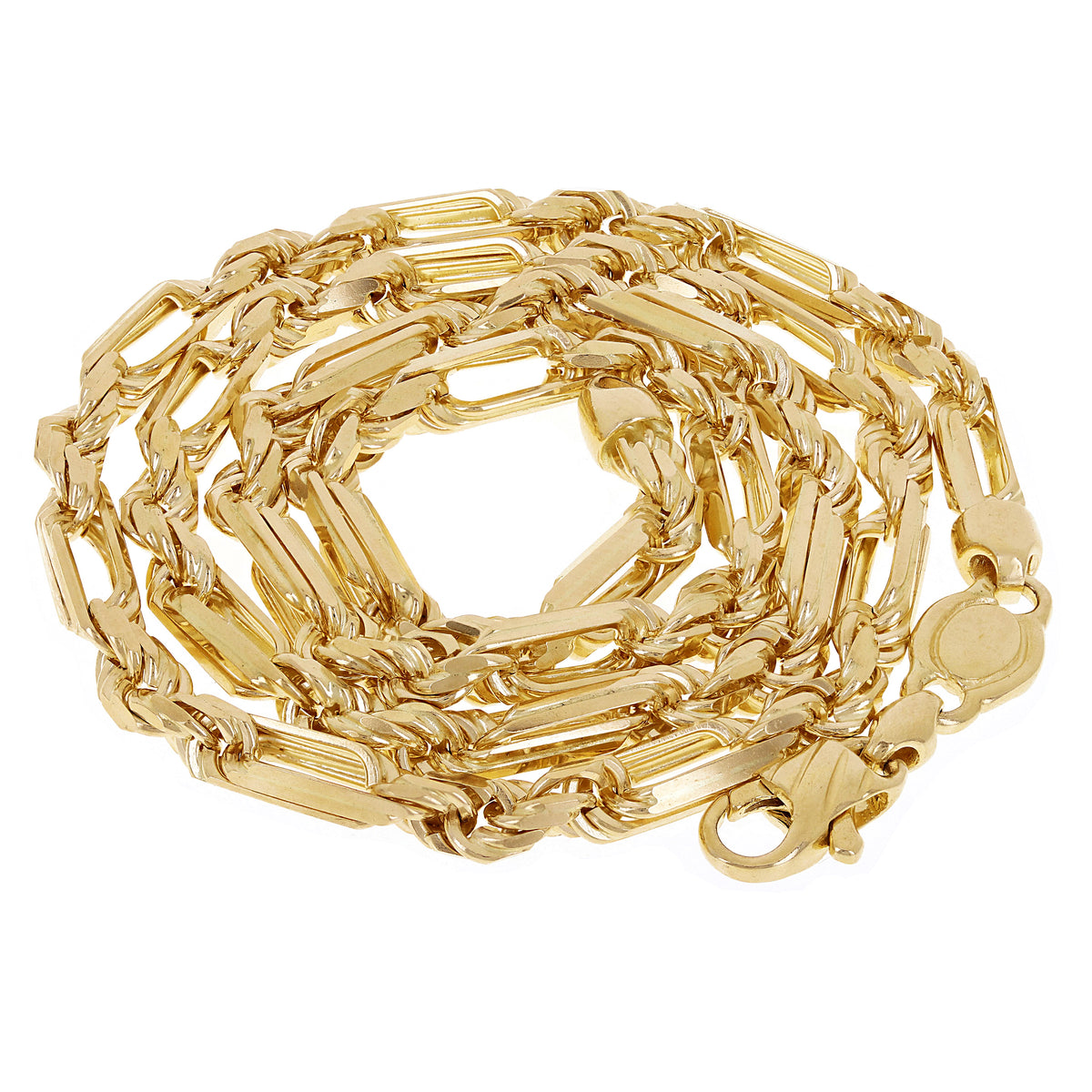 Men's Italian 14k Yellow Gold Solid Milano Rope Chain Necklace 20" - 2 ...