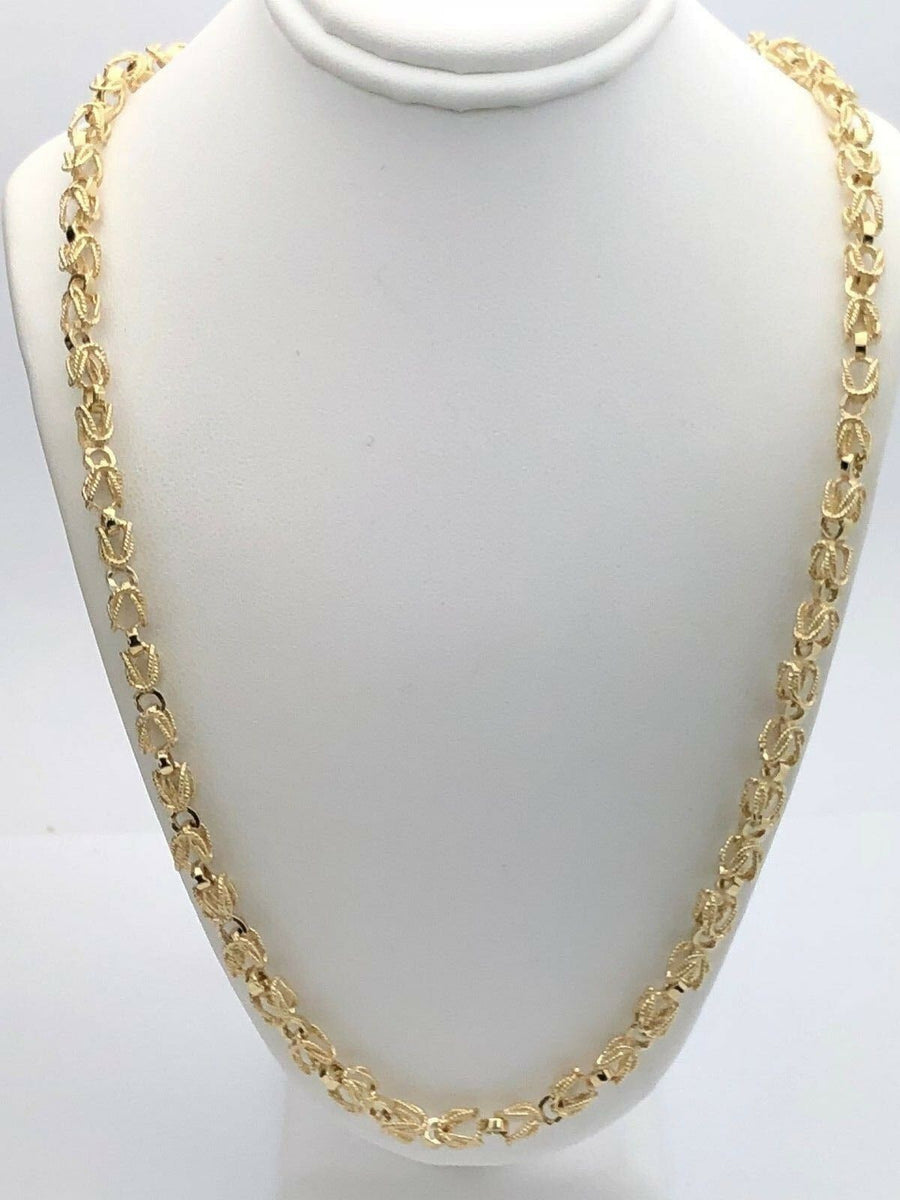 14k Yellow Gold Turkish Link Chain Necklace 5mm Various Lengths ...