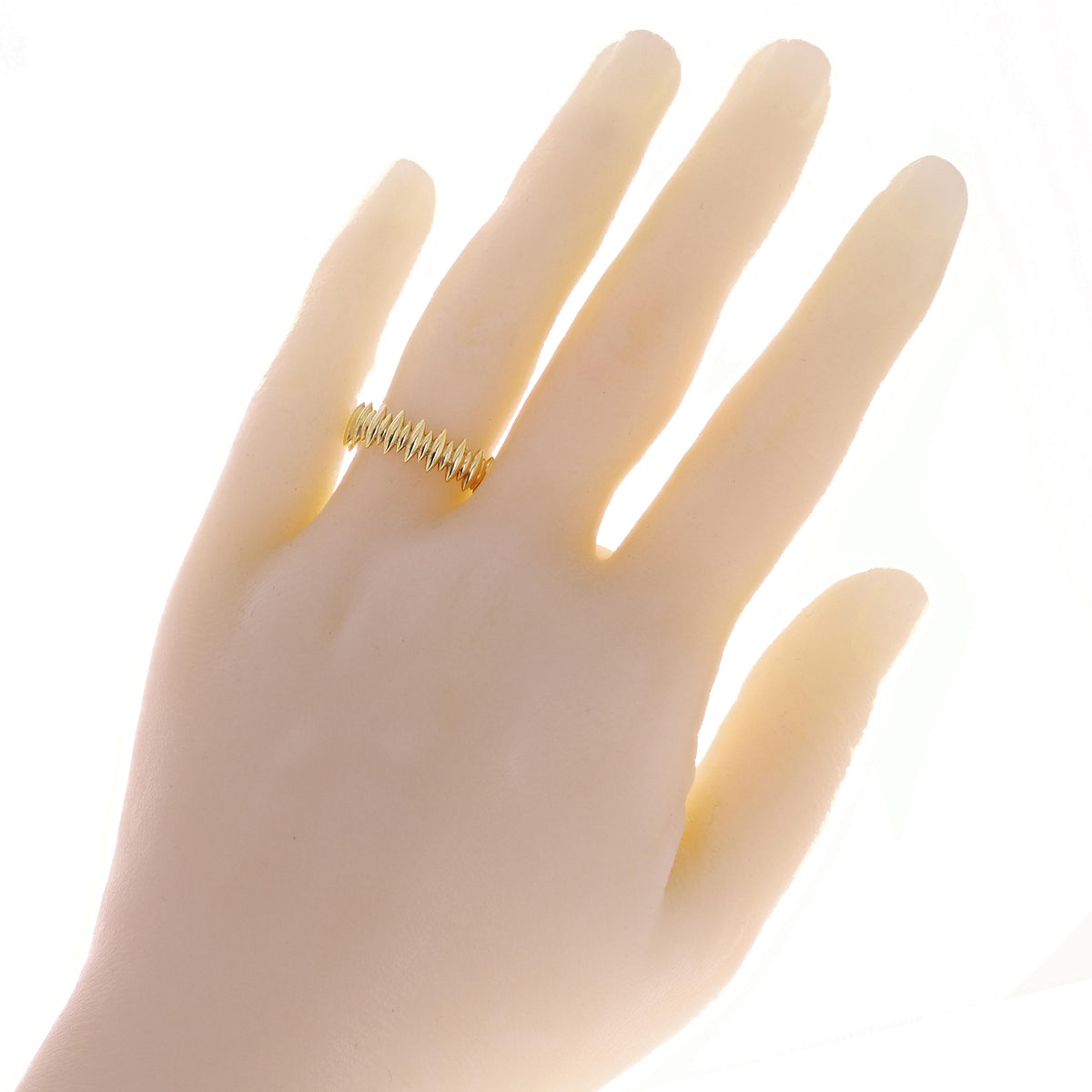 14k Yellow Gold Sharp Edges Stackable Ring Size 8 - 6.5mm 4 grams ...